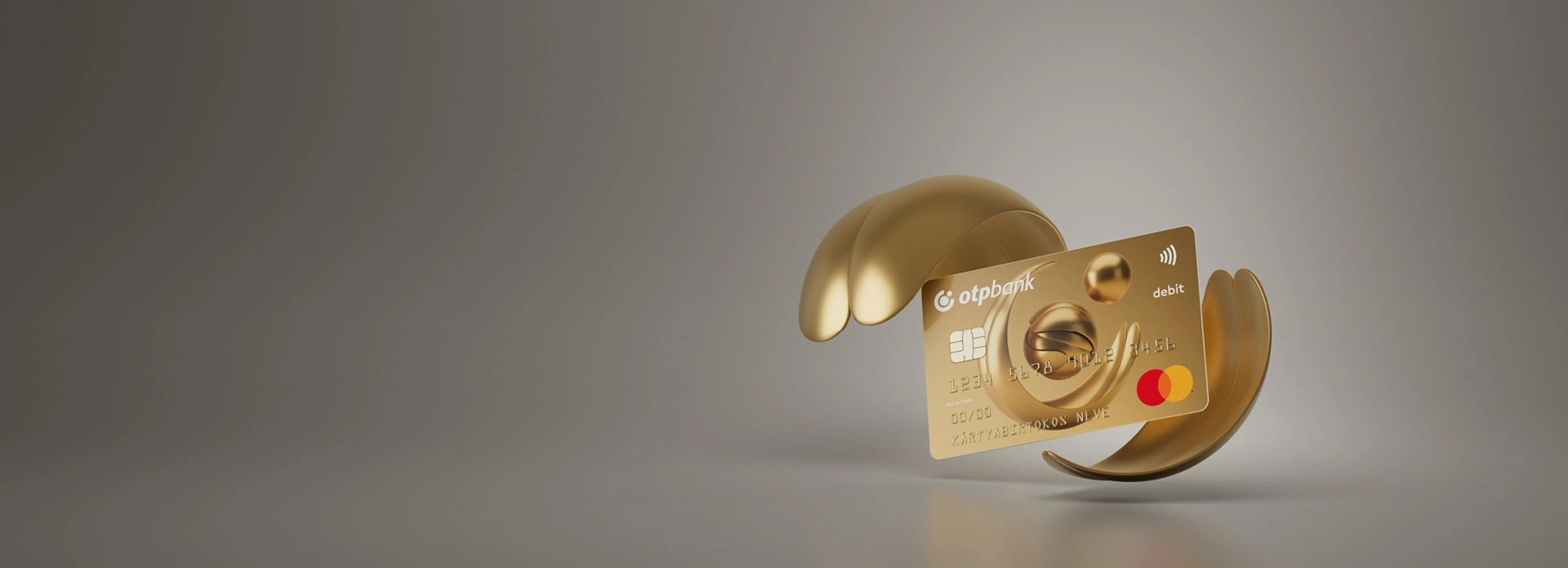 Mastercard Gold dombornyomott betéti kártya